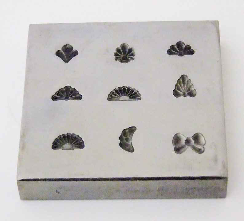 Shot Plate 9 Designs Assorted Shapes Impression Dies | Silversmith ...