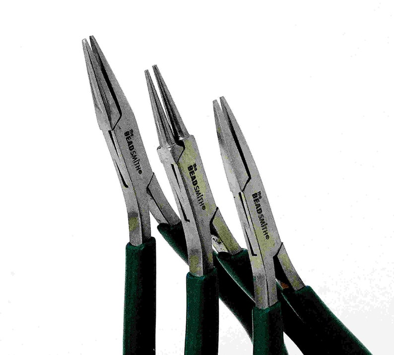 Set of 3 Micro Fine Tip Pliers by Beadsmith in Wood Base - Etsy