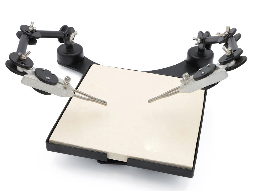 Premium Rotating Dual Third Hand Soldering Station With Board and 3 ...