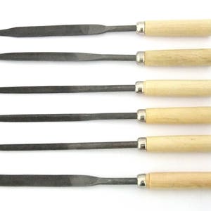 Economy Multipurpose Course Cut 6 Piece File Set Wood Handles #2 - Etsy
