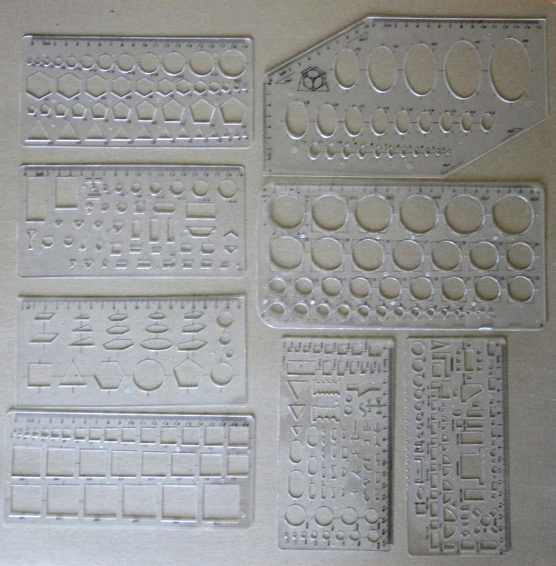 Set of 8 Assorted Shape Template Set - Etsy