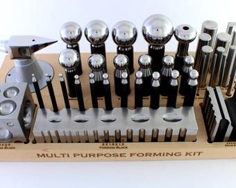 Deluxe 43 Piece Dapping and Forming Set With Oval Shapes in Wood Base ...