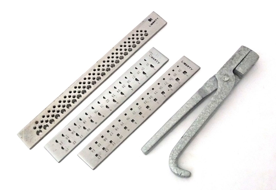 Economy Set of 3 Steel Draw Plates: Round, Half Round, and Square With ...