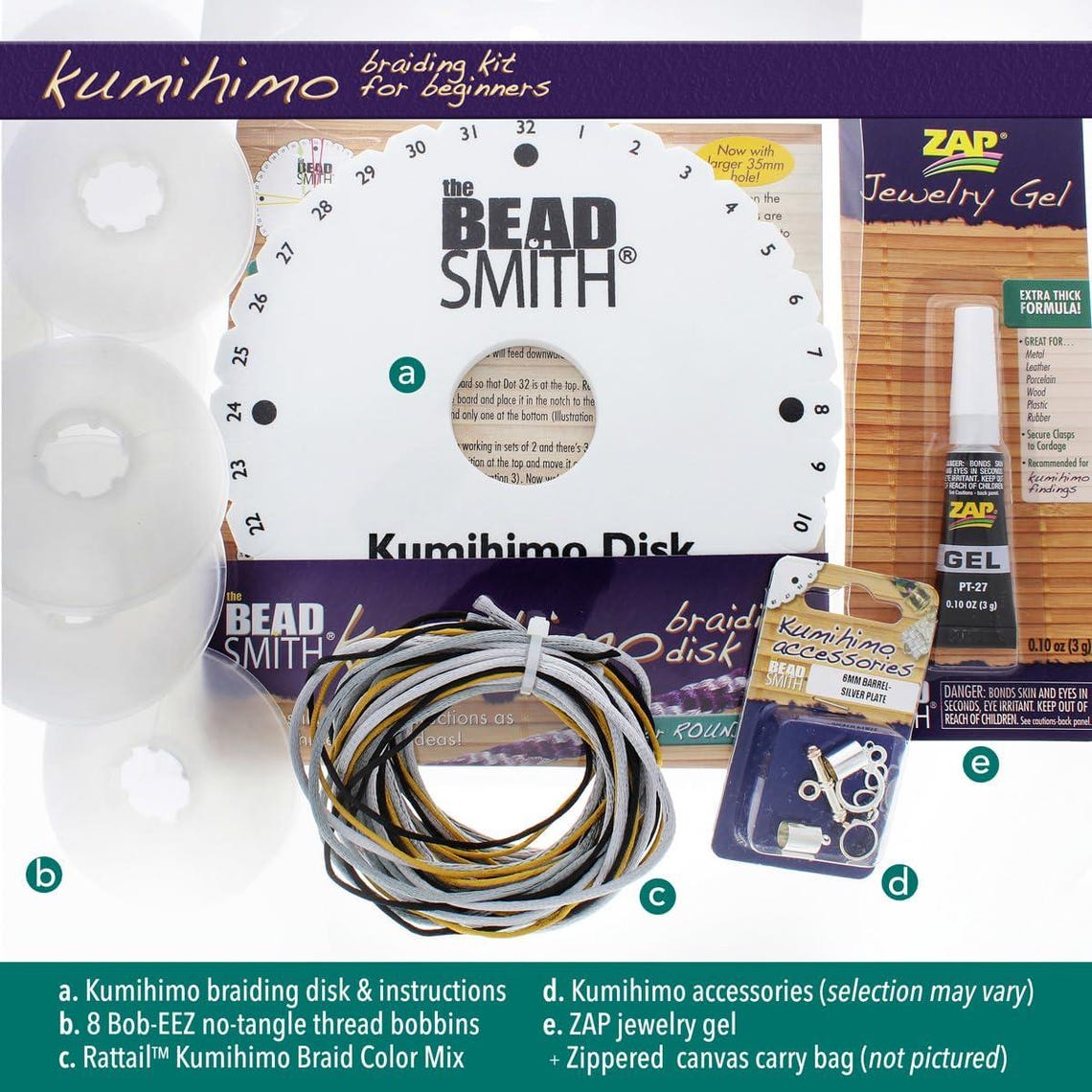 Kumihimo Starter Braiding Kit With Everything You Need to Make First ...