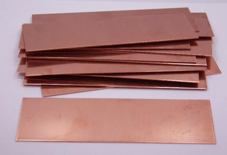 Copper Sheet Bracelet Blanks 24ga 6 In. X 2 In. Package of 12 - Etsy
