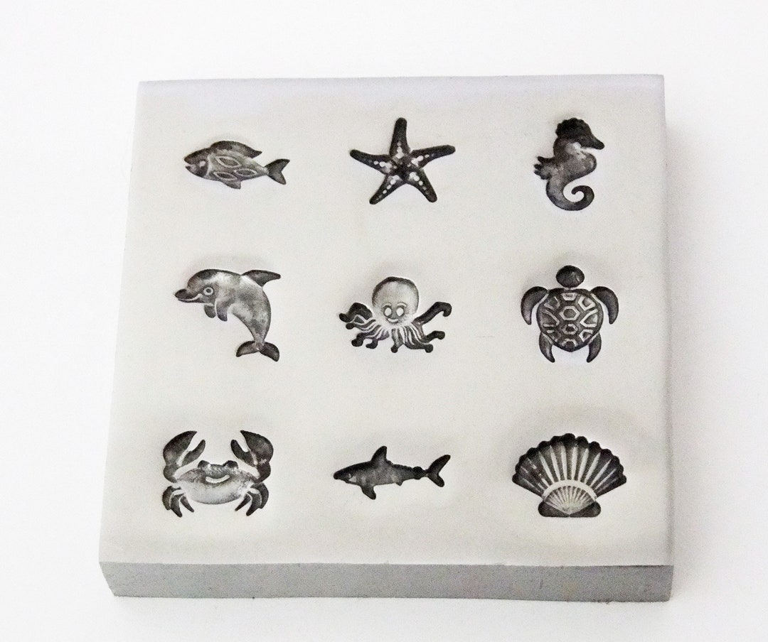 Shot Plate 9 Designs Sea Life Shapes Impression Dies | Silversmith ...