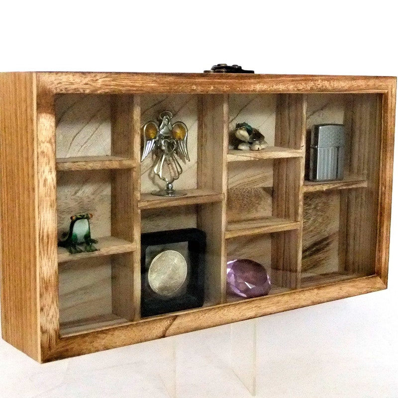 Glass Front Wooden Display Case - Etsy