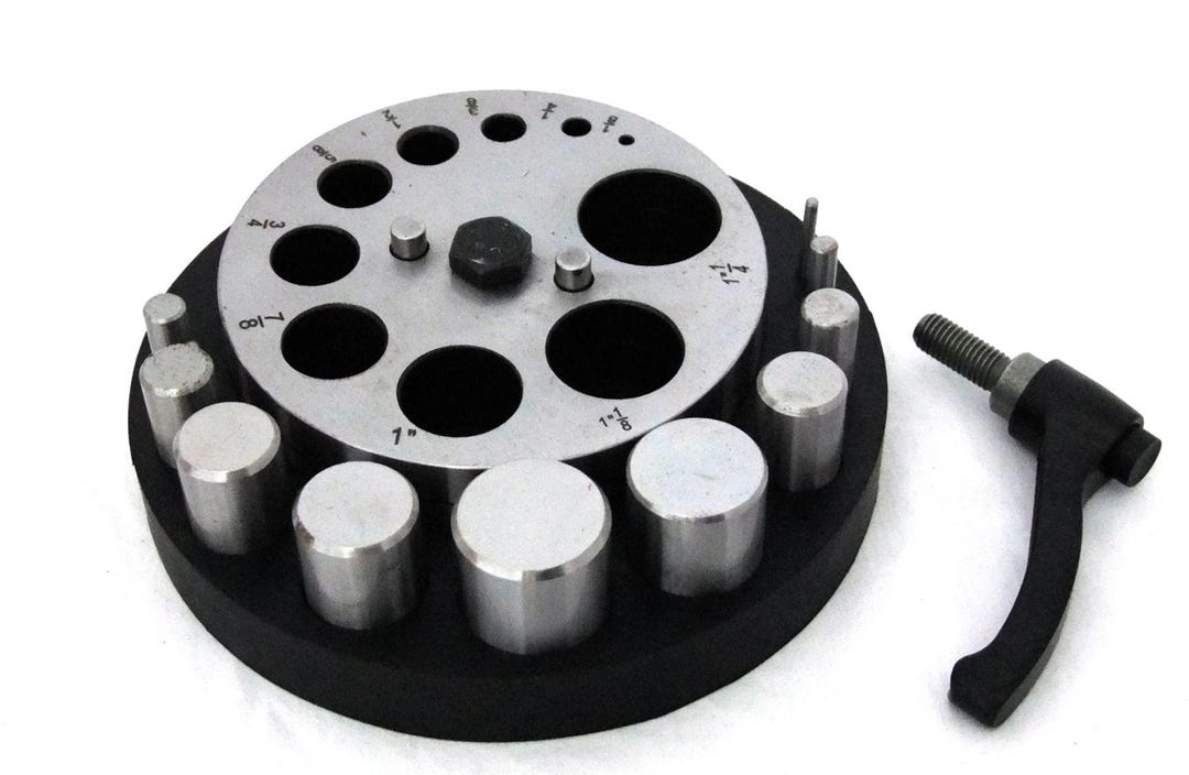 Very Large Disc Cutter 1/8" to 1 1/4" With 10 Punches in Rubber Base - Etsy