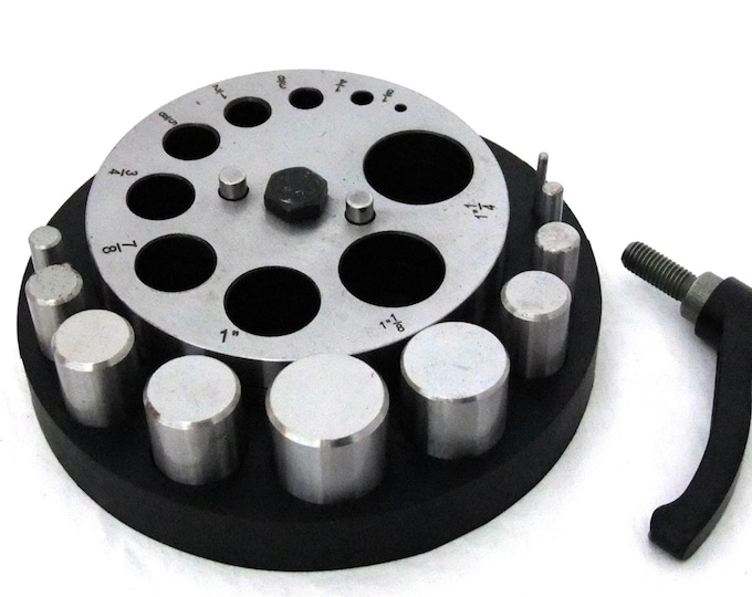 Very Large Disc Cutter 1/8" to 1 1/4" With 10 Punches in Rubber Base - Etsy