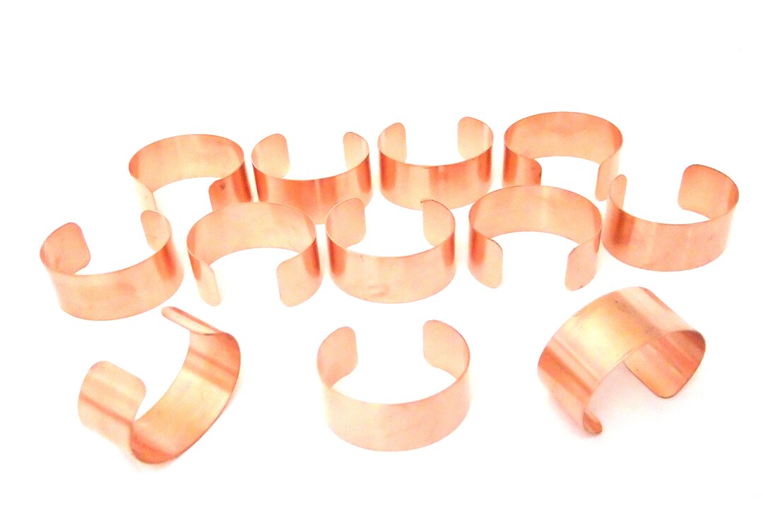 Raw Copper Bracelet Cuff Blanks Wholesale Lot 1 Inch Pkg of 12 - Etsy