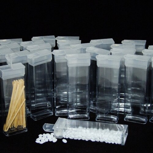 Pack of 25 Round Clear Plastic Storage Tubes 3 - Etsy
