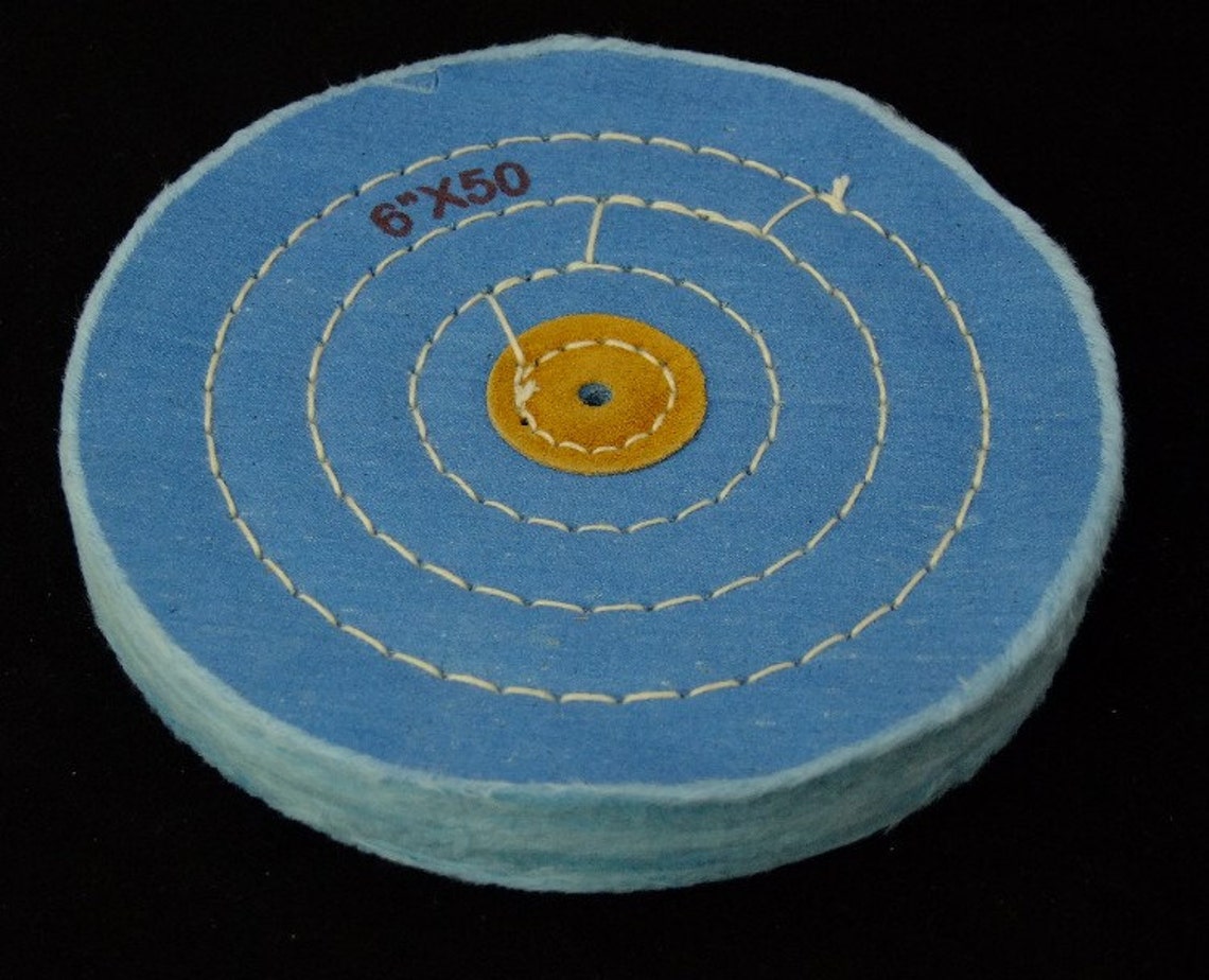 Treated Blue Polishing/buff Wheel 4 Row 6 Inch X 50 Ply - Etsy