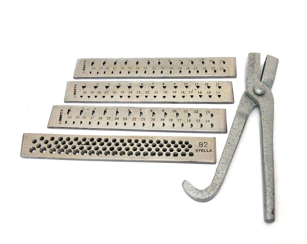 Set of 4 Economy Draw Plates: Rd, Half Rd, Ov, and Tri, W Draw Tongs - Etsy