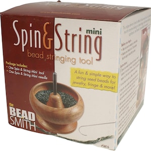 Spin and String Wooden Bead Spinner With Needle - Etsy
