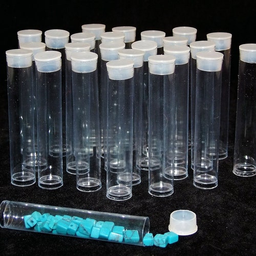 Pack of 25 Round Clear Plastic Storage Tubes 3 - Etsy