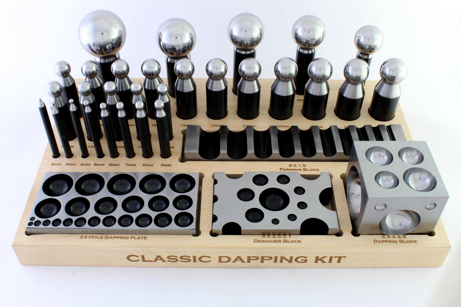 Complete 34 Piece Dapping and Forming Set With Designer Block in Base ...