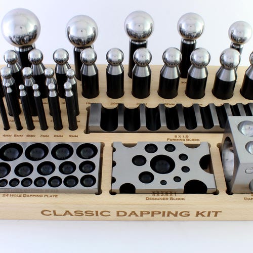 Complete Steel Dapping Doming Punch Set With Wooden Block Base - Etsy