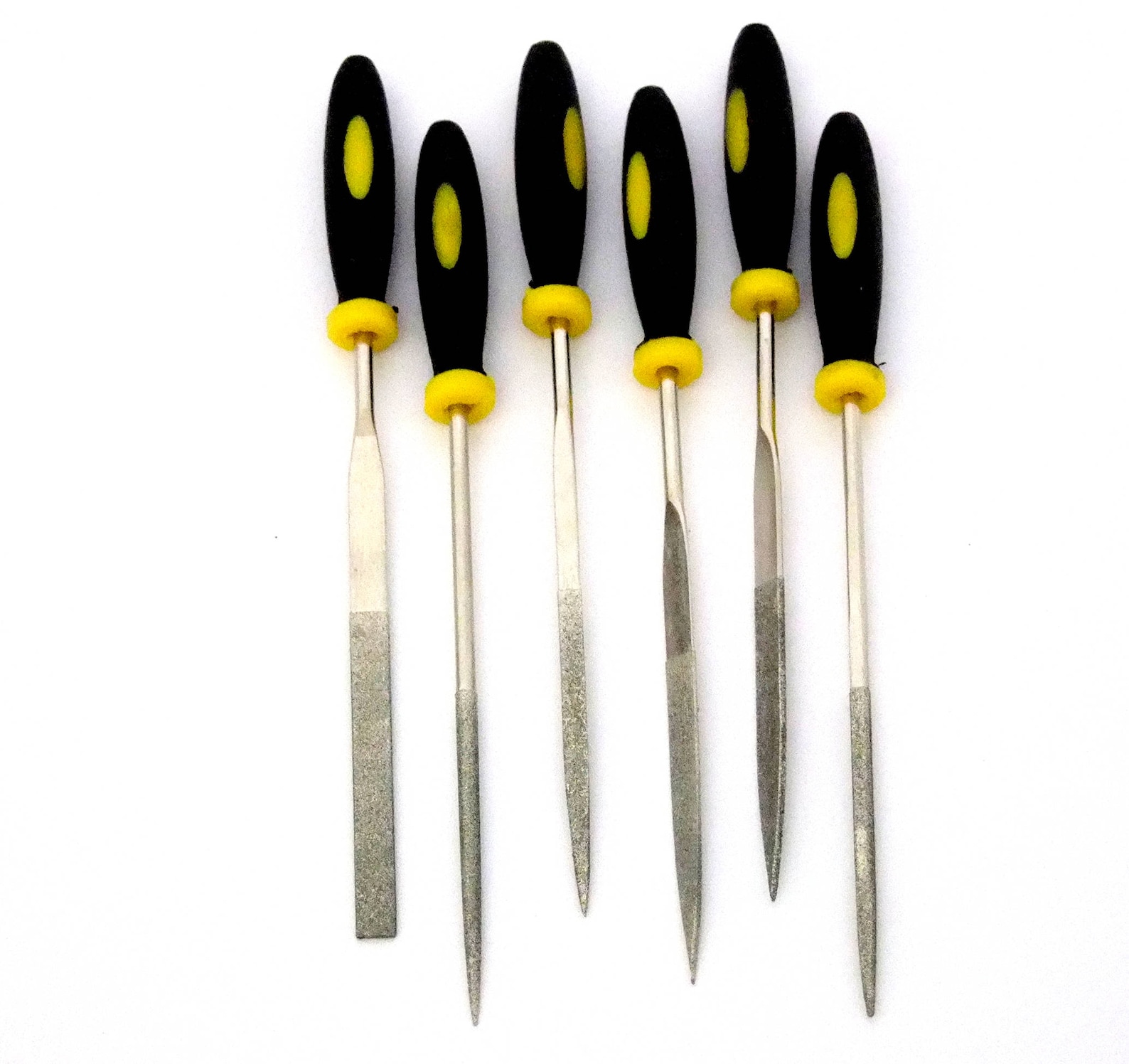 Diamond Coated Jewelers - Crafters Needle File Set With Ergo Handles 6 ...