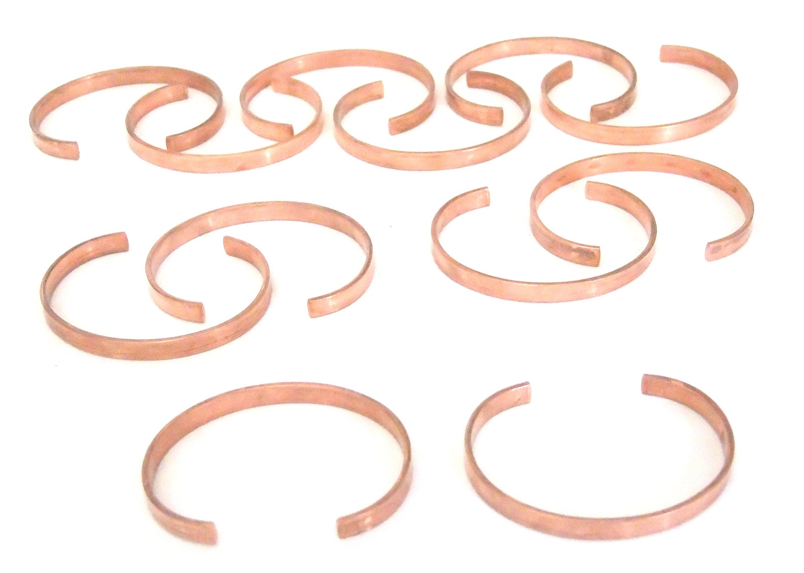 Raw Copper Bracelet Cuff Blanks Wholesale Lot 1/4 Inch Pkg of 12 - Etsy