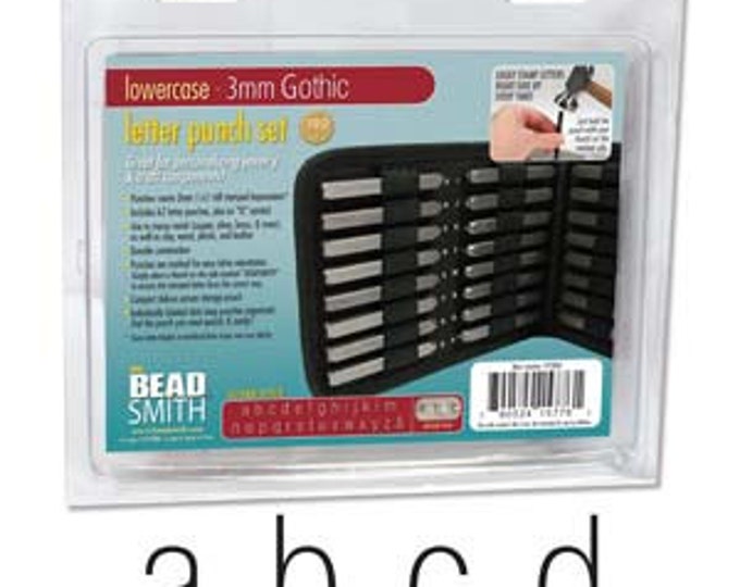 Arial/gothic Lower Case Letter Stamp Set 3mm 27pcs Free U.S. Shipping ...