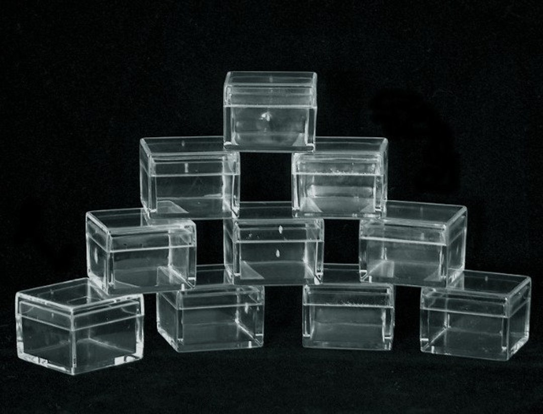 Square Clear Acrylic Bead/gem Boxes 10 Qty - Etsy