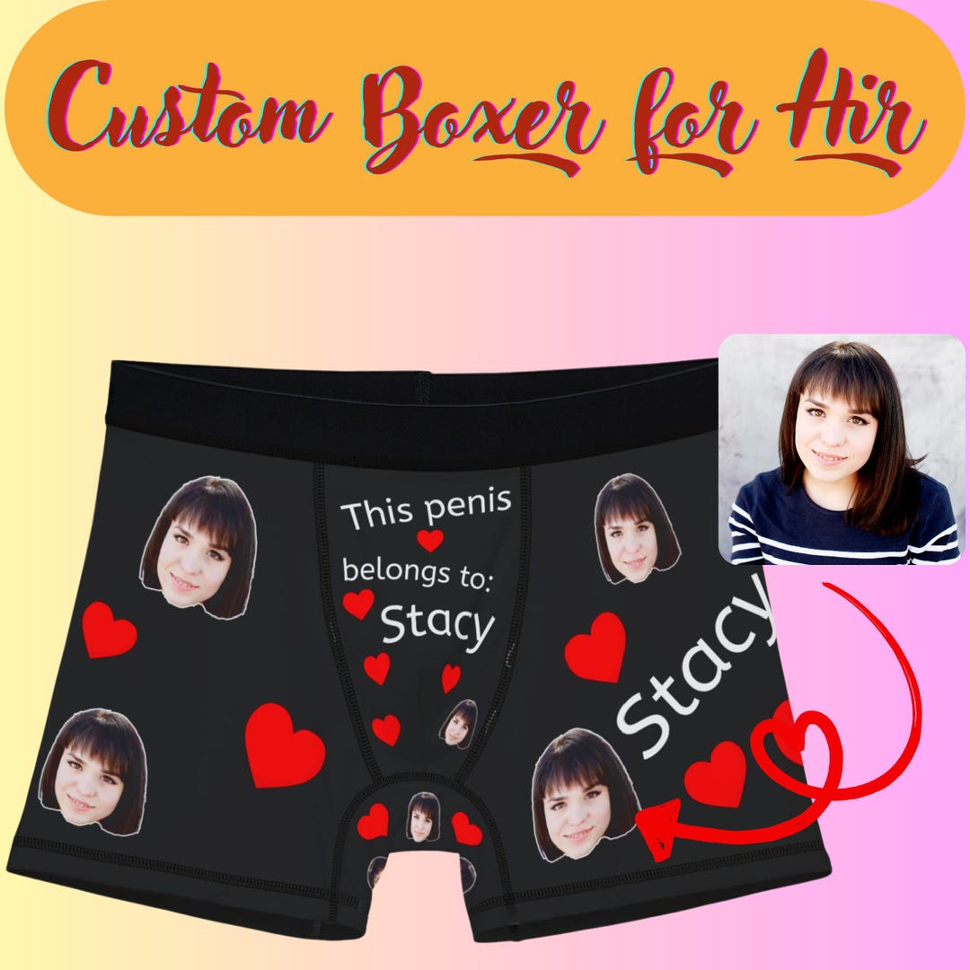 Personalized Underwear for Men, Face Boxers, Custom Boxers With Picture ...