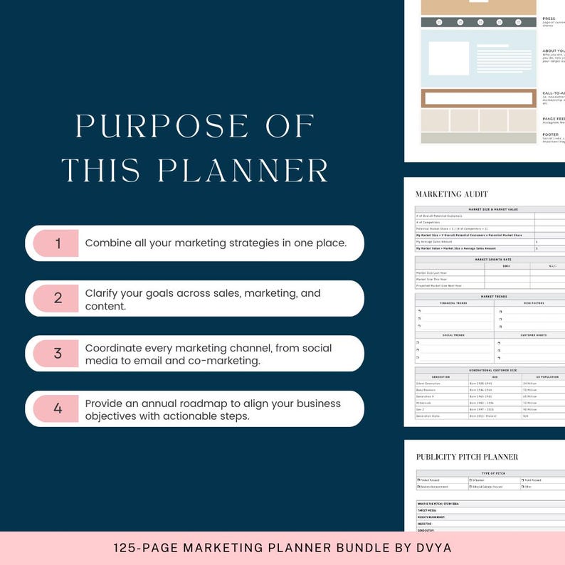 Ultimate Marketing Planner Bundle | All-in-one Marketing Workbook ...