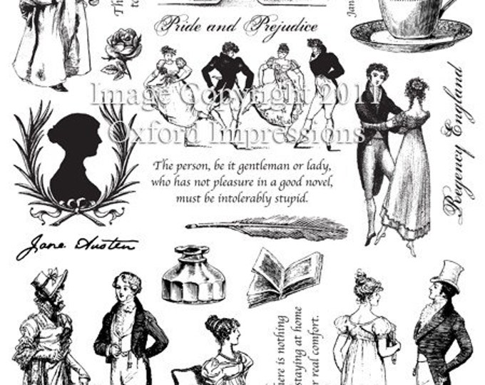 Jane Austen Rubber Stamp Collection - Etsy