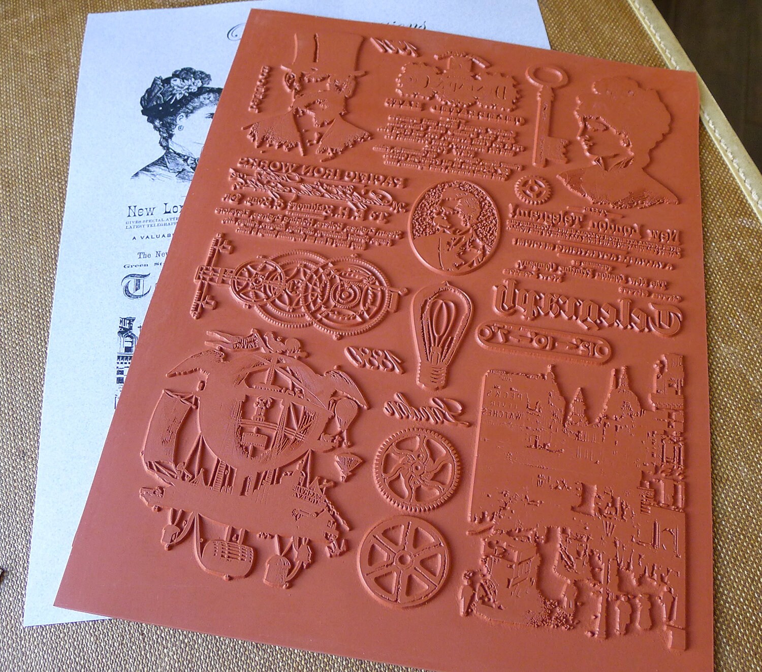 London Telegraph Rubber Stamp Collection Steampunk | Etsy