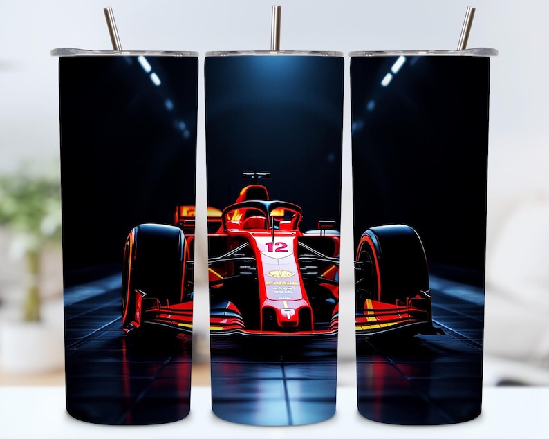 3D F1 Tumbler Wrap Design, Formula 1 Racing Sport Cars Motors, STRAIGHT ...