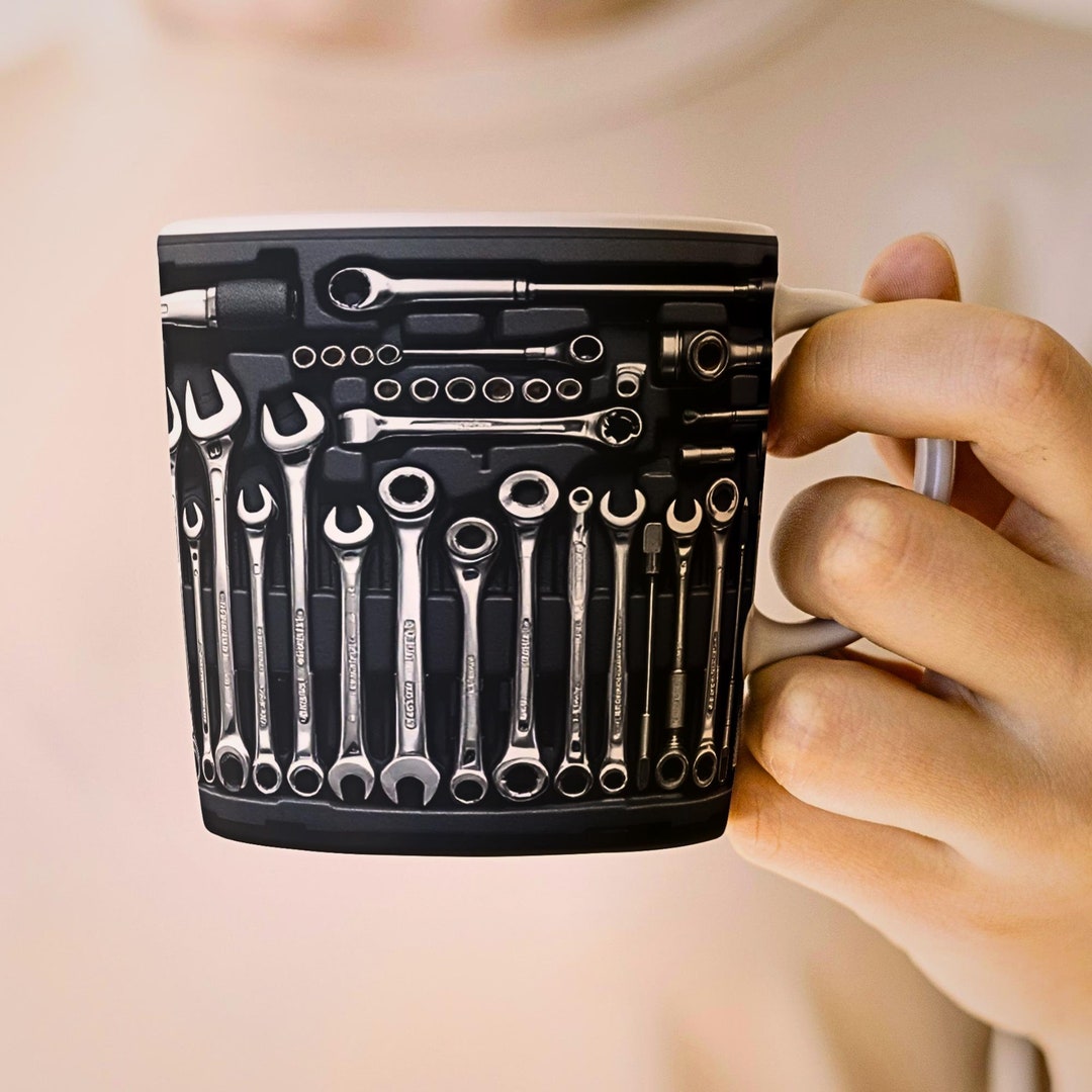 Mechanic Dad Mug Wrap, Toolbox Mechanic 15oz Mug Template, Dad 15oz Mug ...