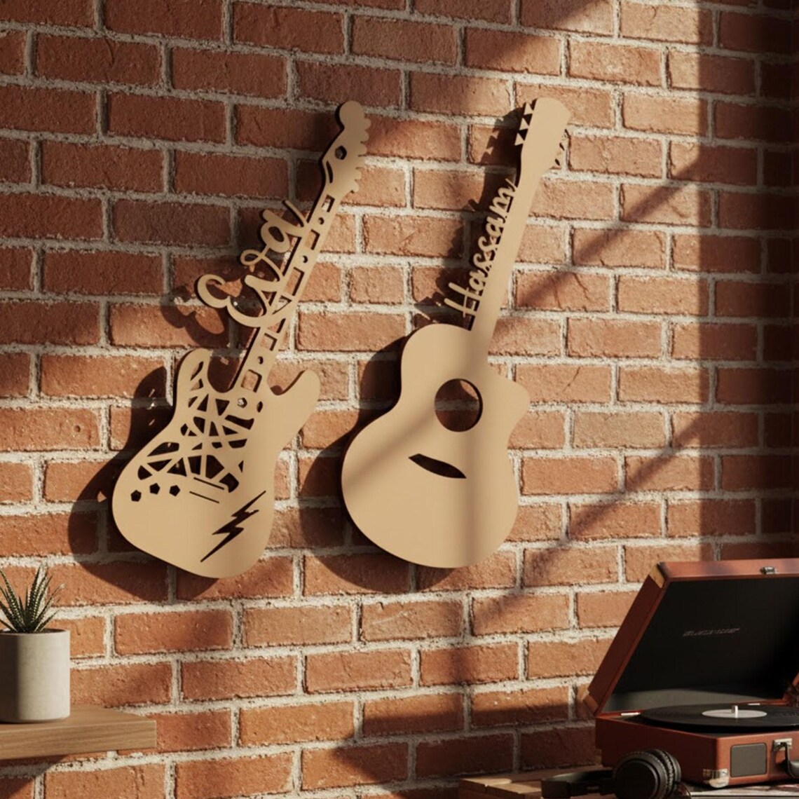 Custom Electric Guitar Name Sign SVG – Personalized Music Room Decor ...