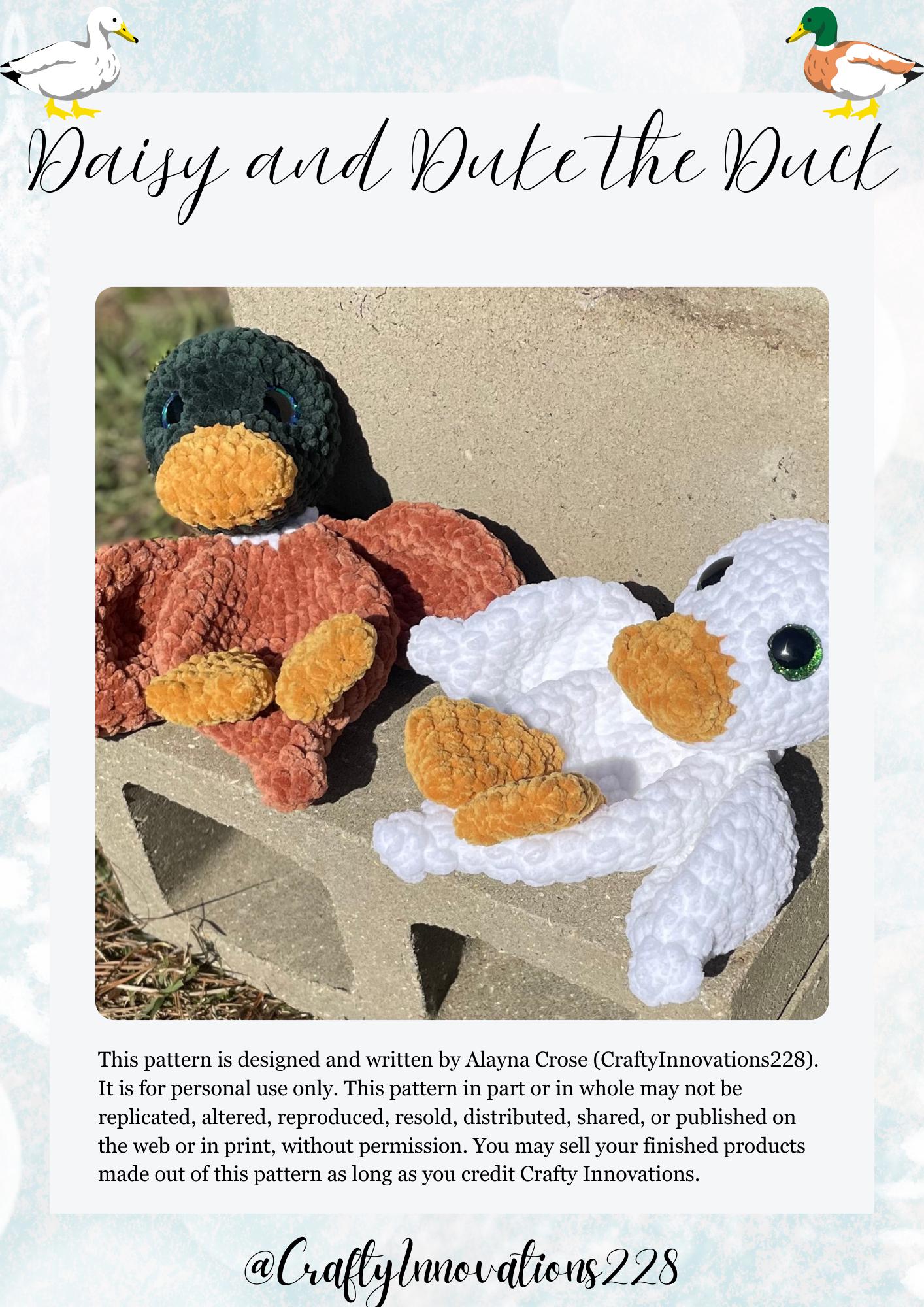 Crochet Pattern | Daisy and Duke the Duck | Amigurumi Pattern | Ducks ...