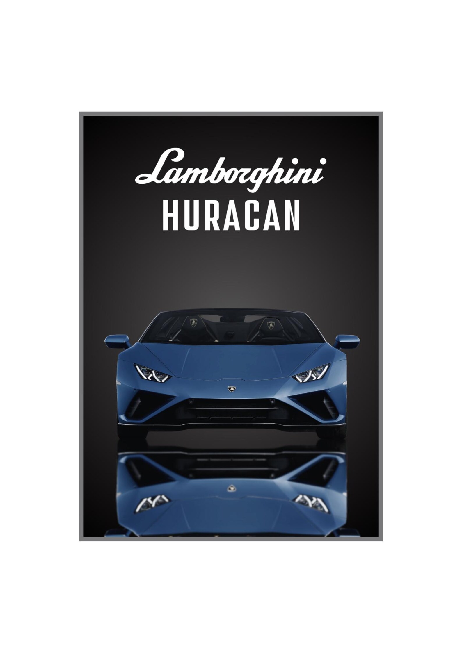 Lamborghini Huracan Poster (minimalistic) - Etsy