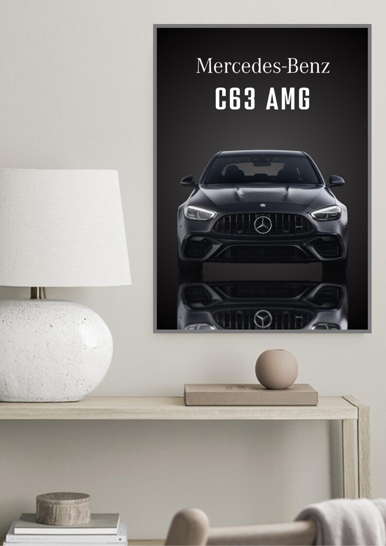 Mercedes AMG C63 Poster (minimalistic) - Etsy