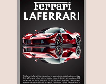 Ferrari Laferrari Poster - Etsy