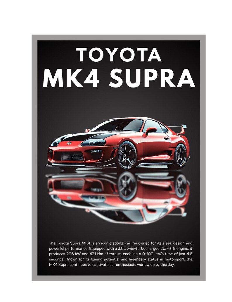 Mk4 Supra Poster - Etsy