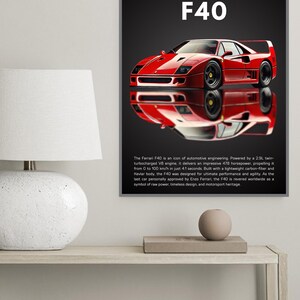 Ferrari F40 Poster - Etsy