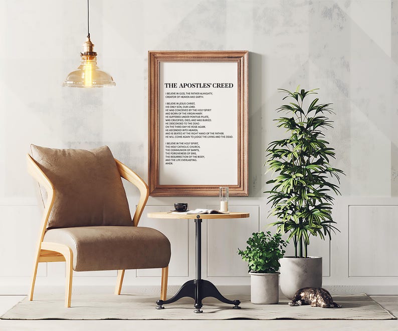 Apostles' Creed Digital Download | Modern Christian Wall Art ...