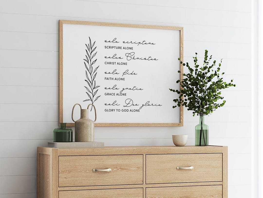 Five Solas Reformation Wall Art: Christian Decor (digital Download) - Etsy