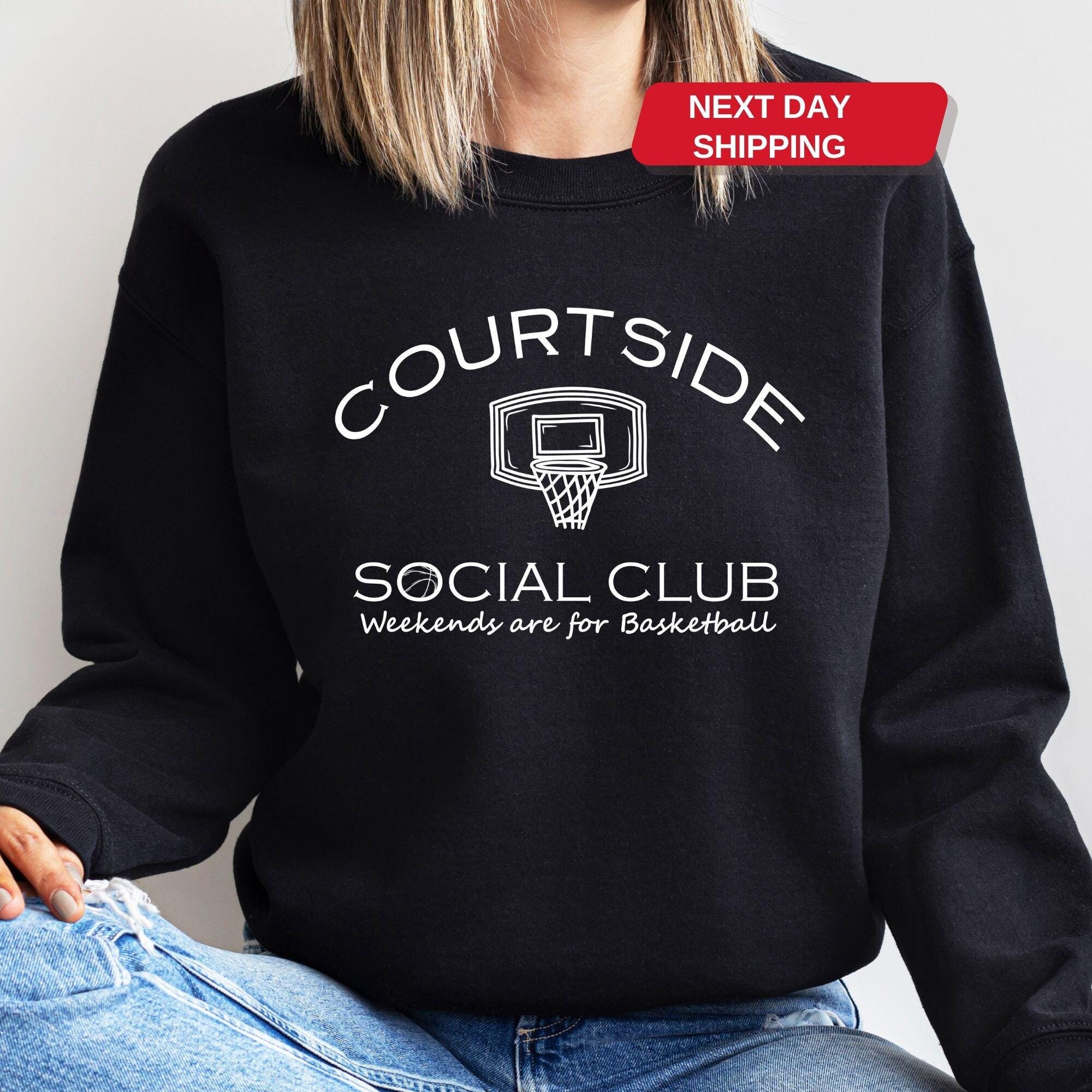 Courtside Social Club Basketball Sweatshirt, Basketball Sleeve Shirt ...