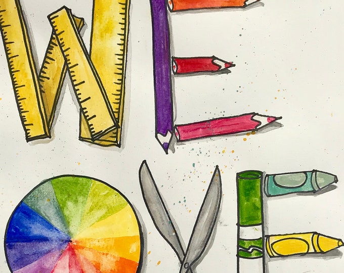 WE LOVE ART Poster. - Etsy