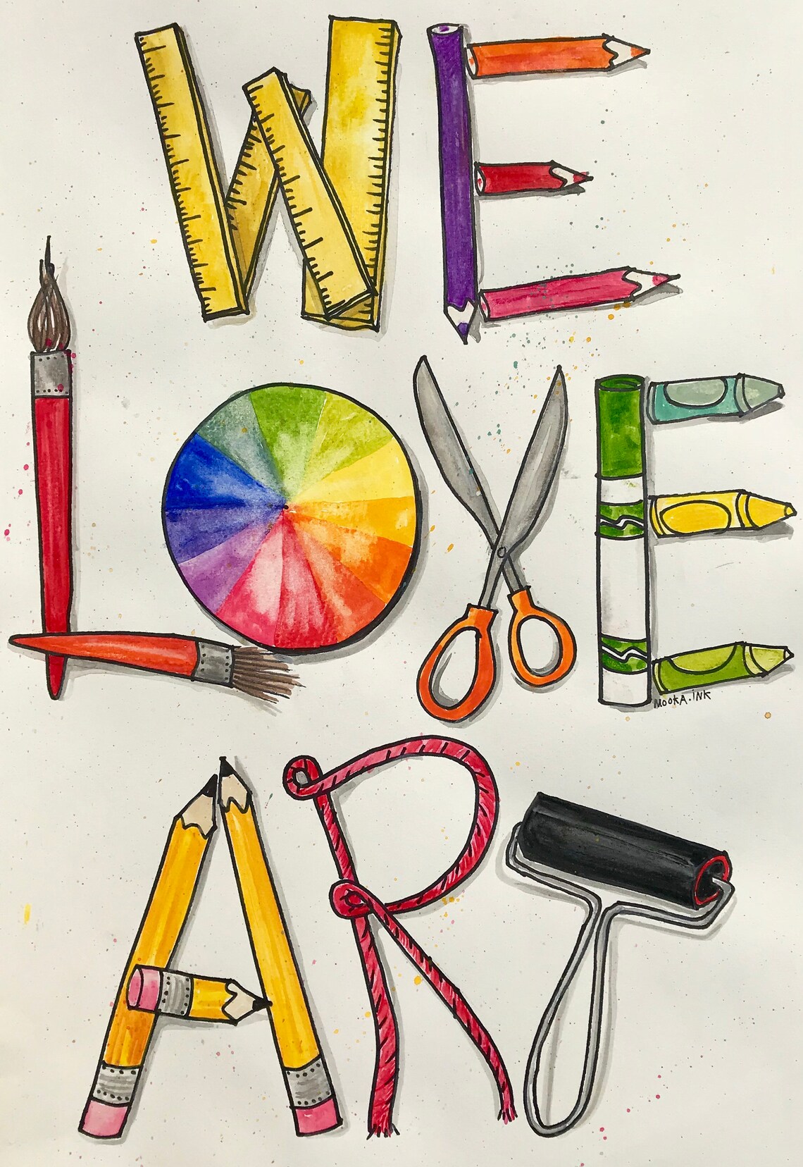 WE LOVE ART Poster. | Etsy