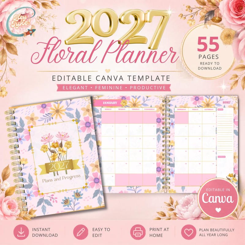 Monthly Planner 2027 2028 - Etsy