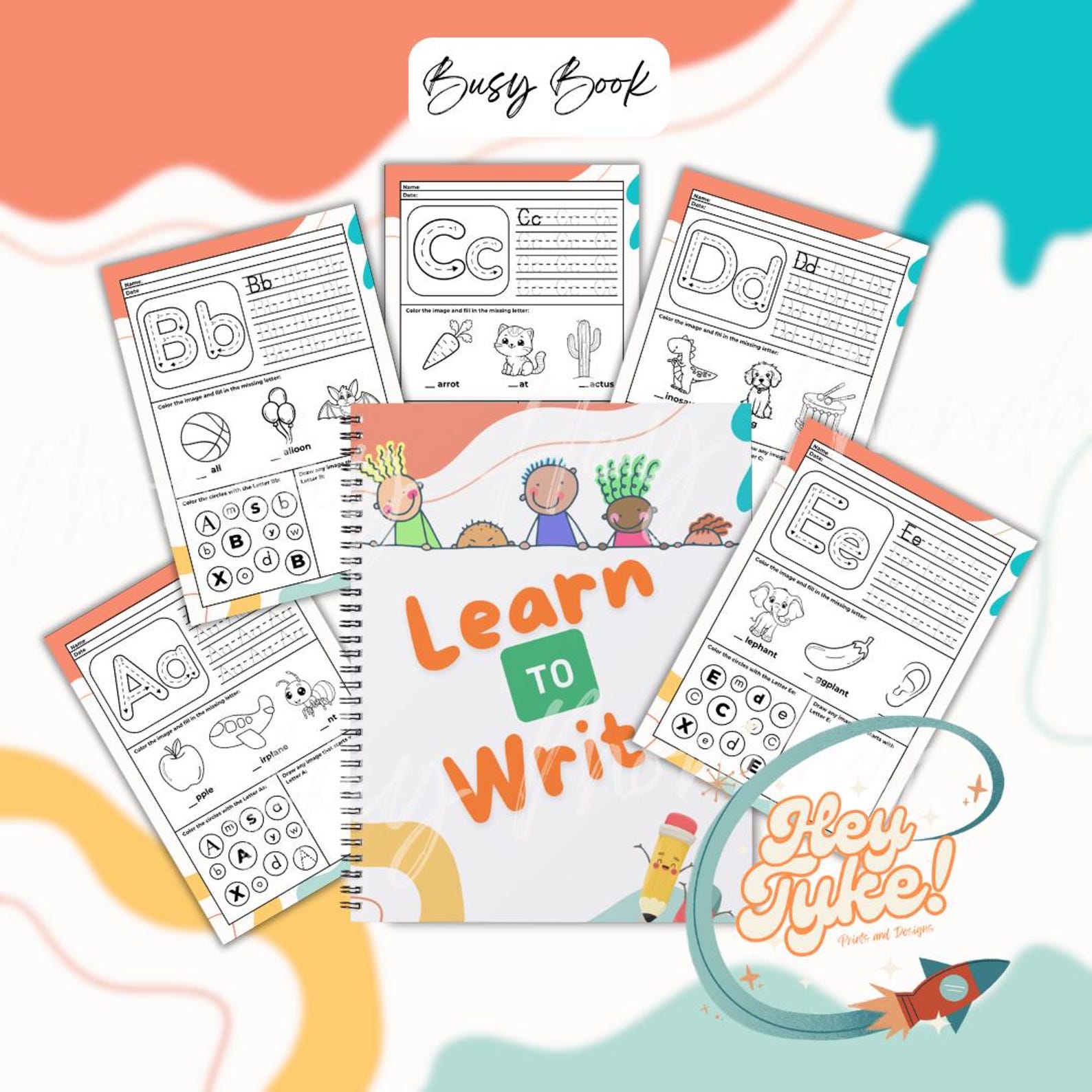 Kids' Busy Book Bundle: 7 Editable Canva Learning Activity Templates ...