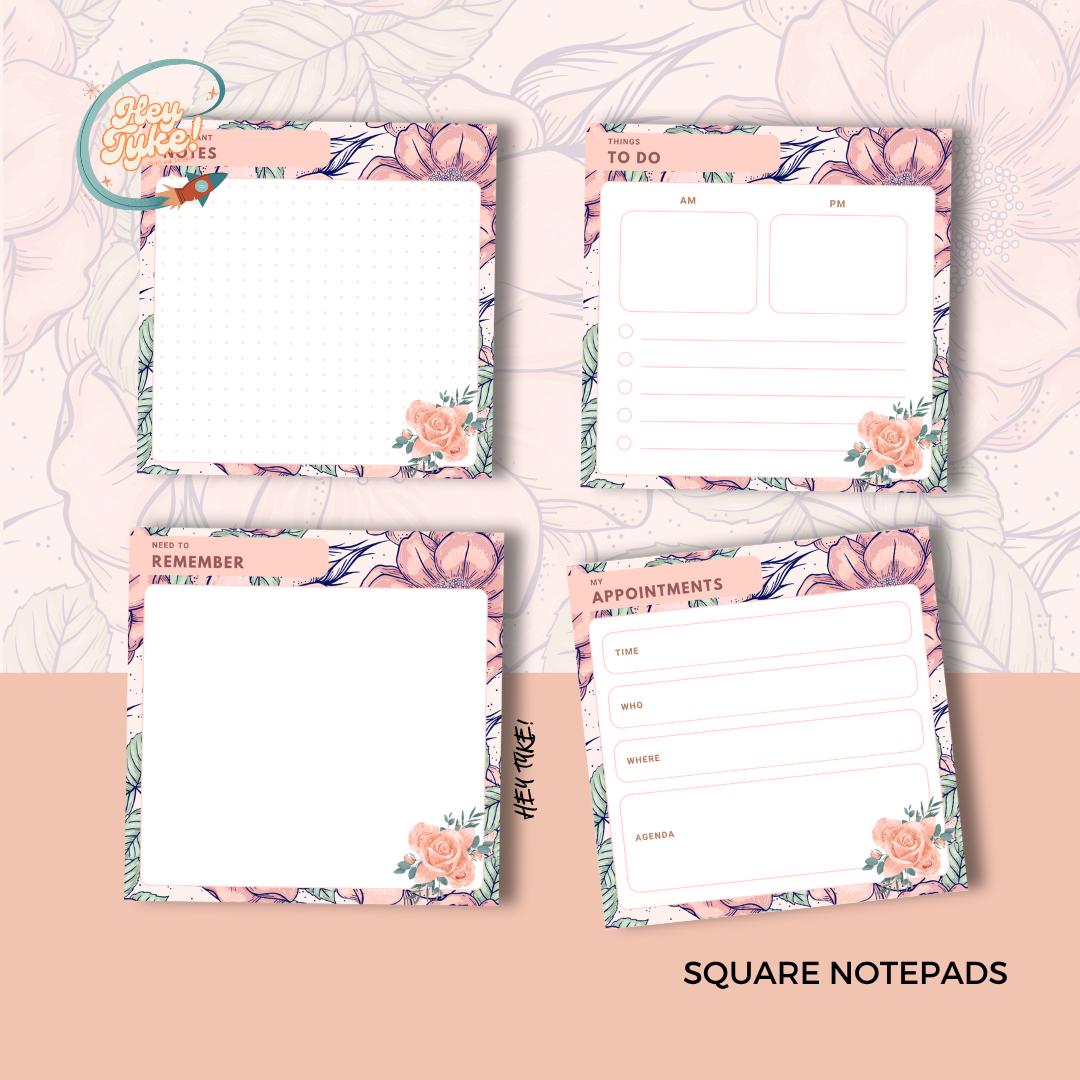 Pink Floral Petal Calendar & Planner Canva Template | | Weekly Monthly ...