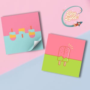 Summer Colorful Notepads Canva Templates | Ice Cream Themed Design ...