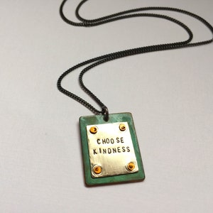 Choose Kindness Hope Love Joy Peace Necklace - Etsy