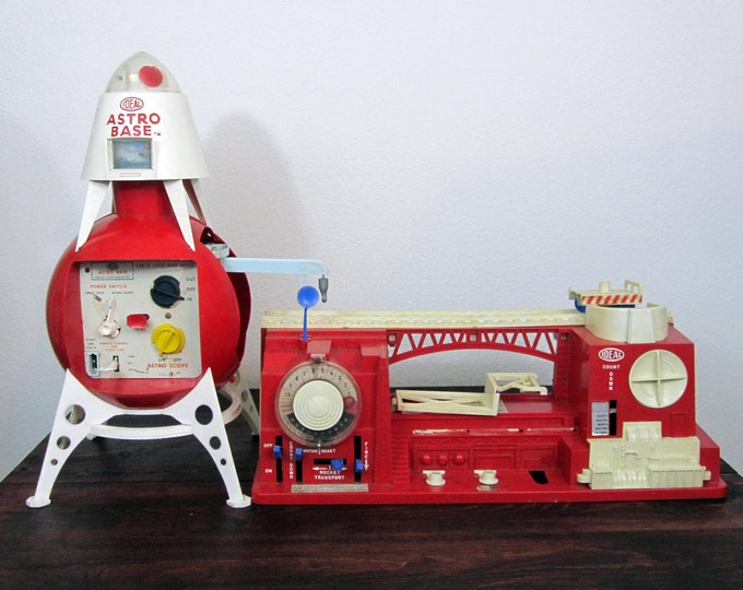 Vintage 1960s Ideal Astro Base and Rocket Transport / Retro Space Toy ...