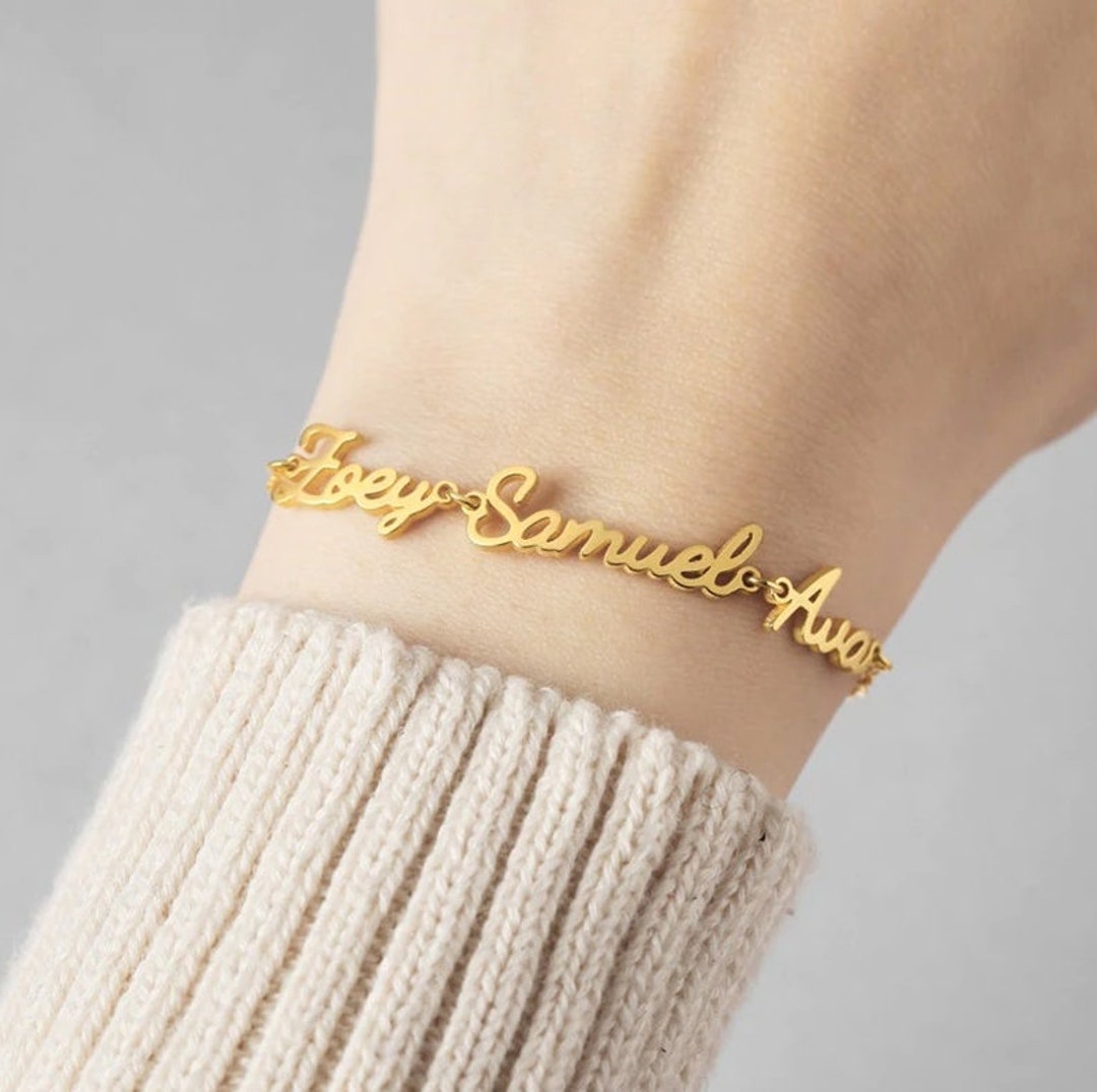 Multiple Names Bracelets Custom Names Bracelet Personalized - Etsy
